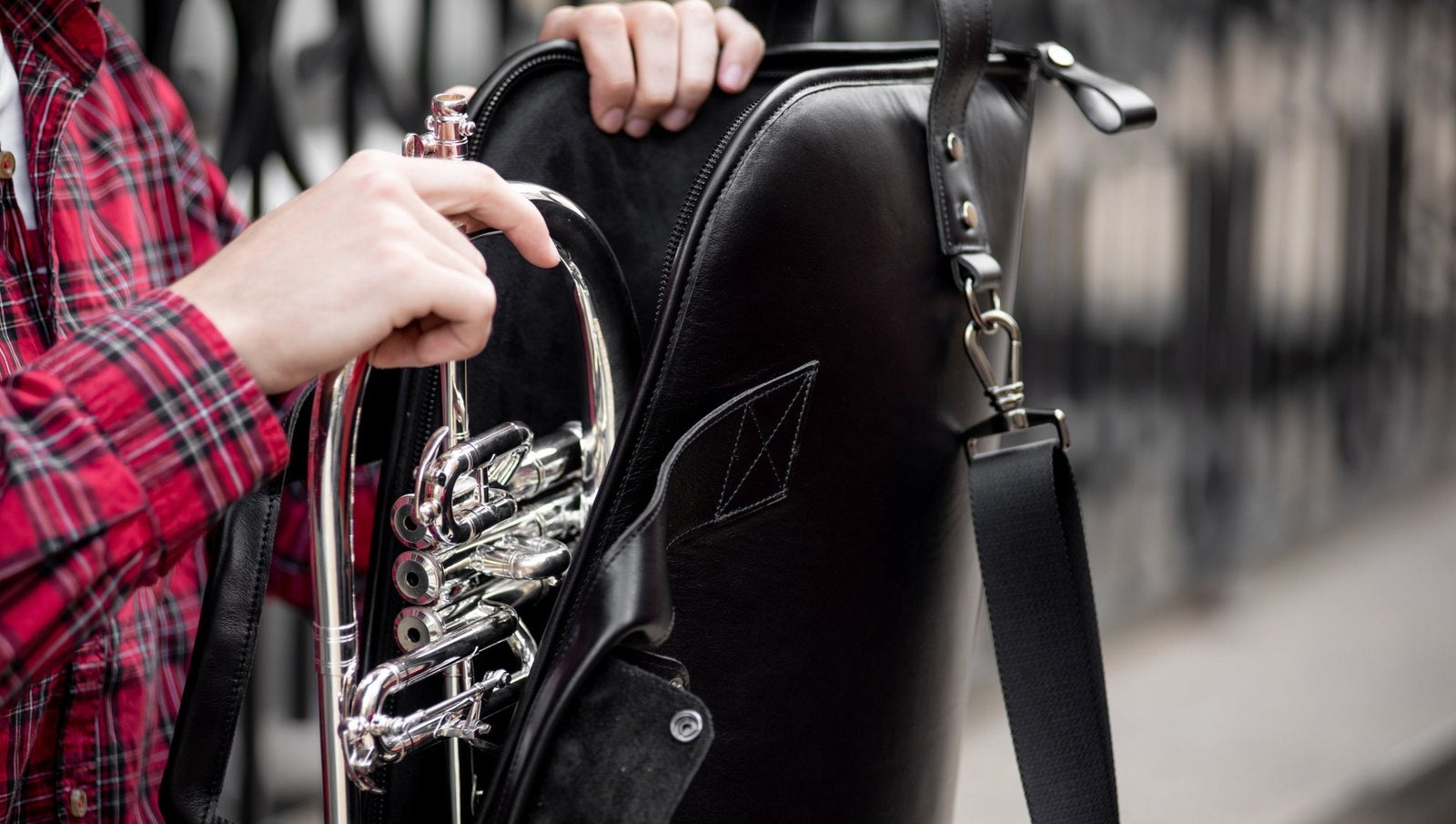 Protect Your Brass Instrument in Style with a Leather Gig Bag from MG
