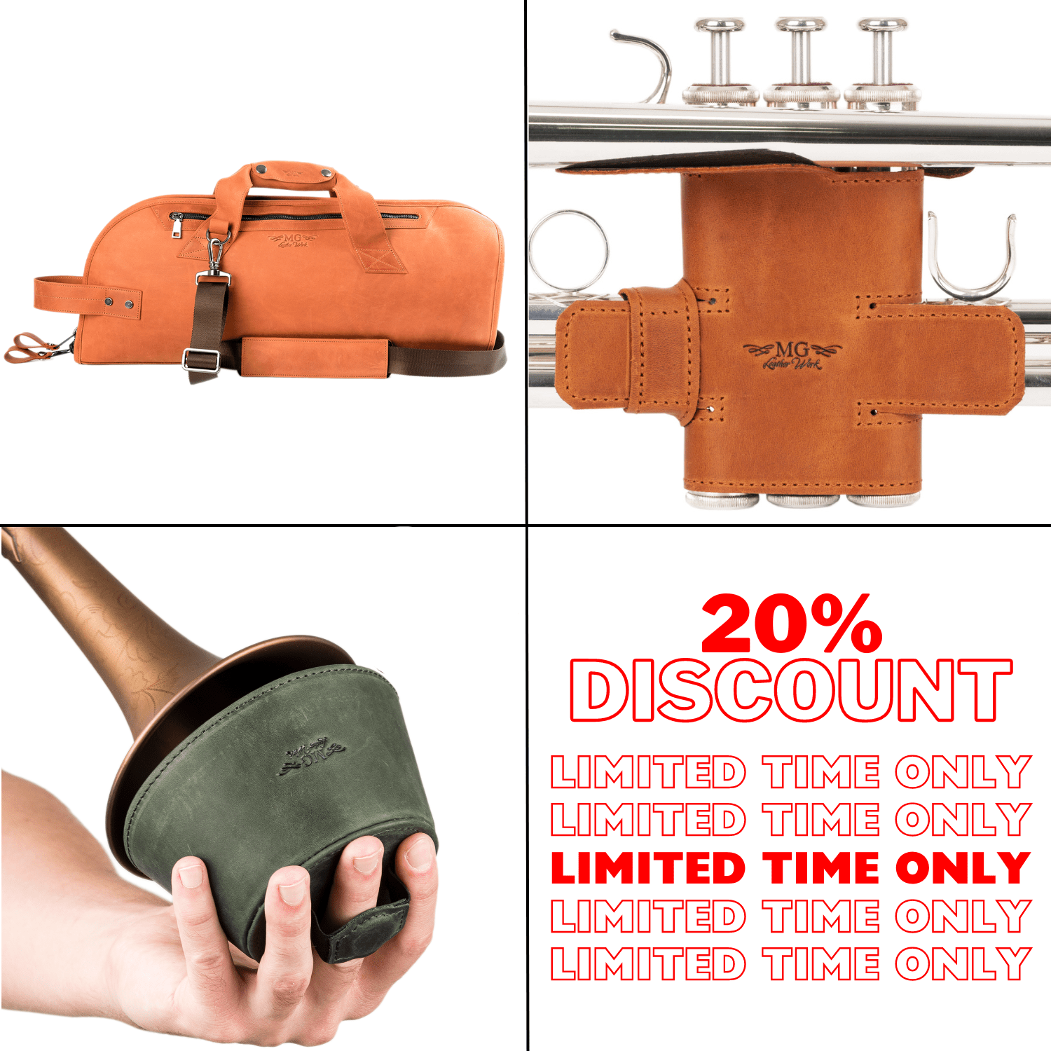 3-in-1 Trumpet Set: Single Gig Bag, Valve Guard XL & Plunger Mute